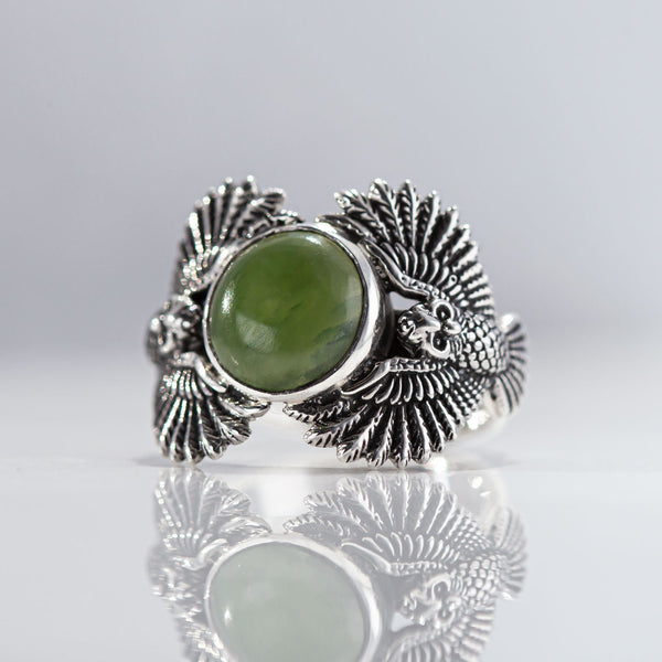 Pounamu Owl Guardian Ring in Sterling Silver – Nick Von K